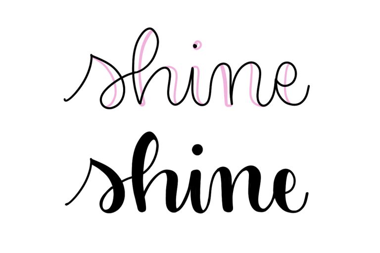 Windlichter lettern und Tipps zur Falschen Kalligrafie - Lettering und mehr