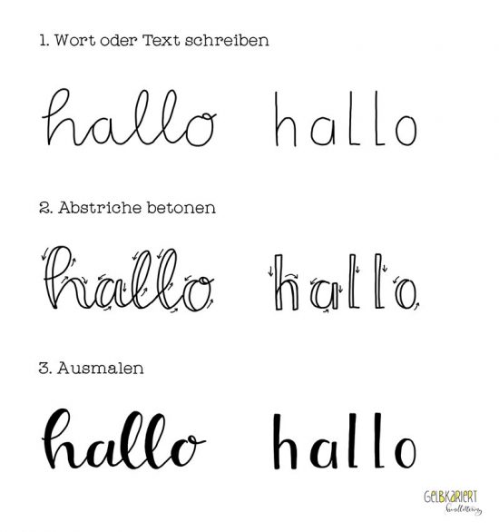 Windlichter lettern und Tipps zur Falschen Kalligrafie - Lettering und mehr