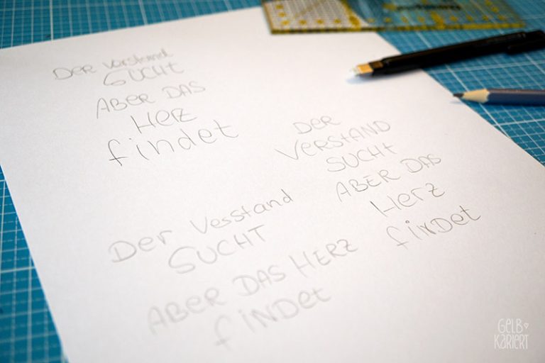 DIY: Notizheft mit Lettering | Gelbkariert