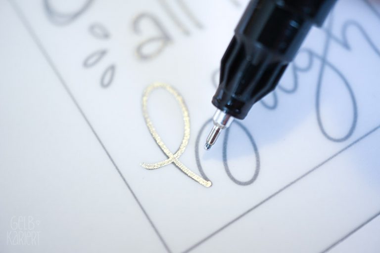 Windlichter lettern und Tipps zur Falschen Kalligrafie - Lettering und mehr