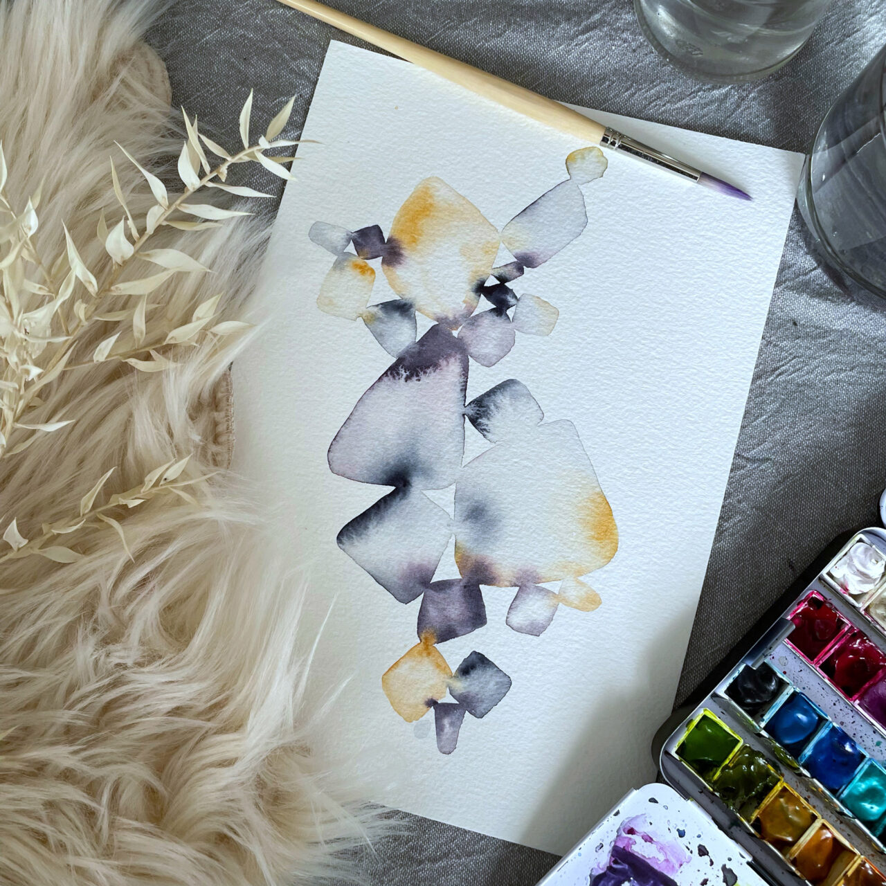 Gelbkariert | Handlettering und Kreativtechniken